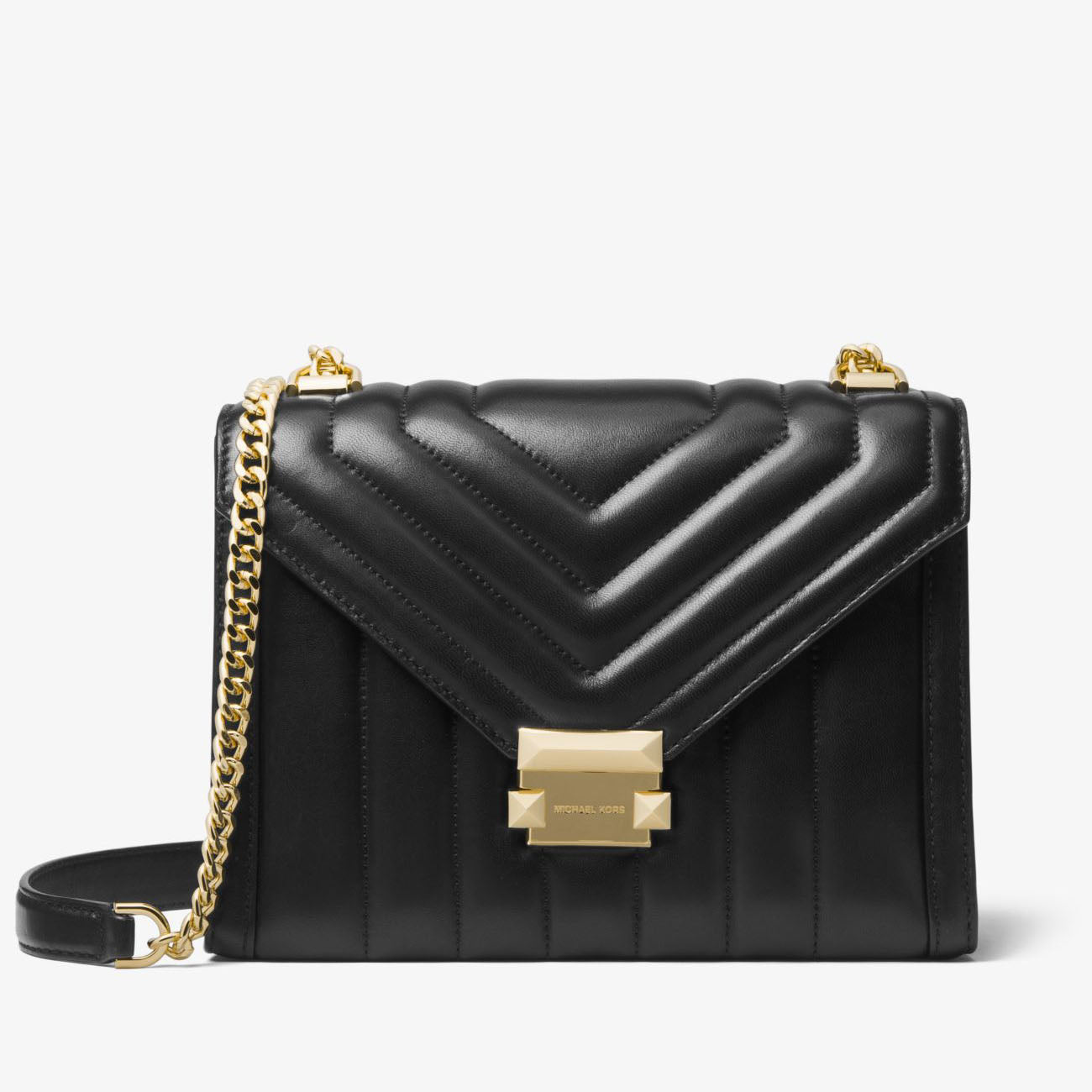 MICHAEL KORS Whitney Large Quilted Leather Convertible Shoulder/Crossb ...